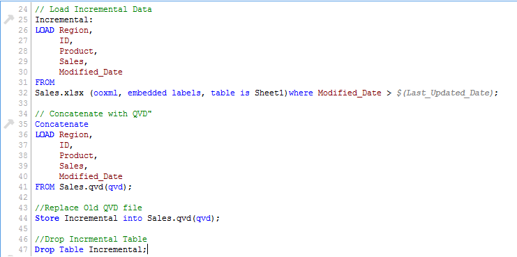 How To Implement Incremental Load In QlikView?