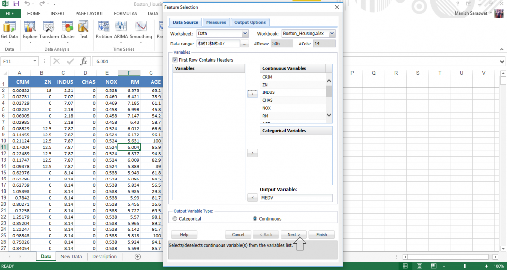 Getting started with Machine Learning | XLMiner MS Excel
