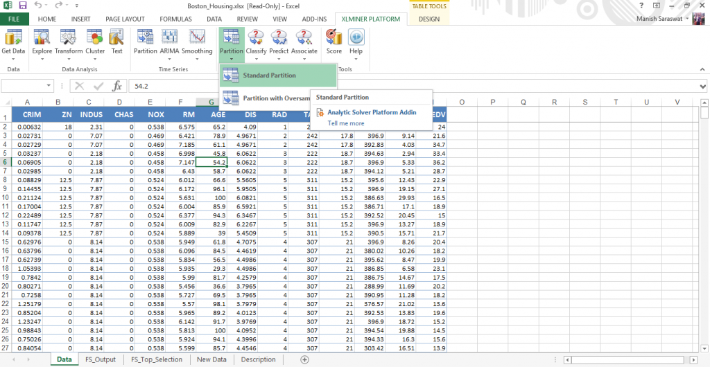 Getting started with Machine Learning | XLMiner MS Excel