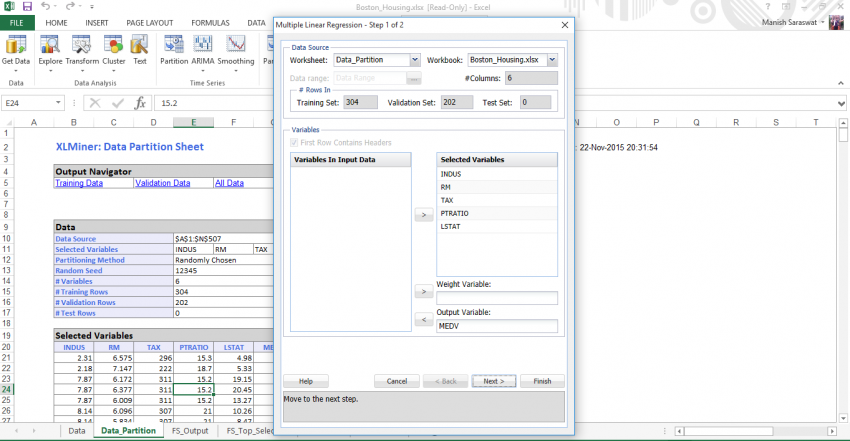 Getting started with Machine Learning | XLMiner MS Excel