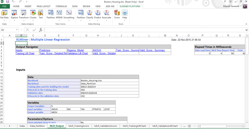 Getting started with Machine Learning | XLMiner MS Excel
