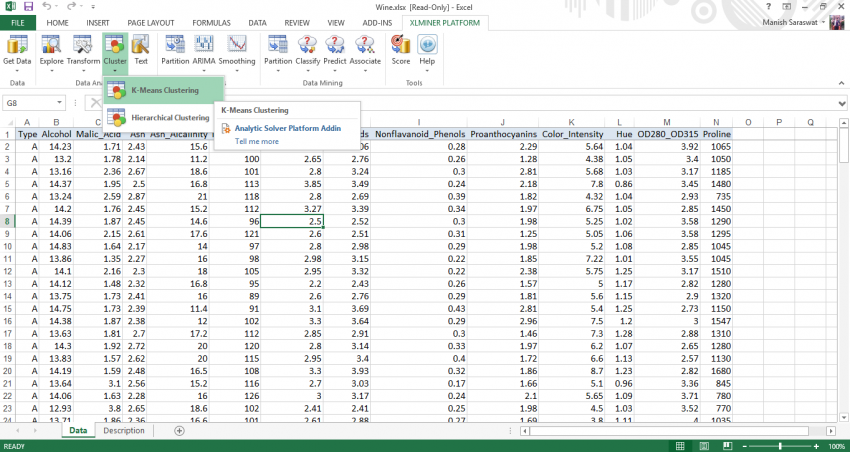 Getting started with Machine Learning | XLMiner MS Excel